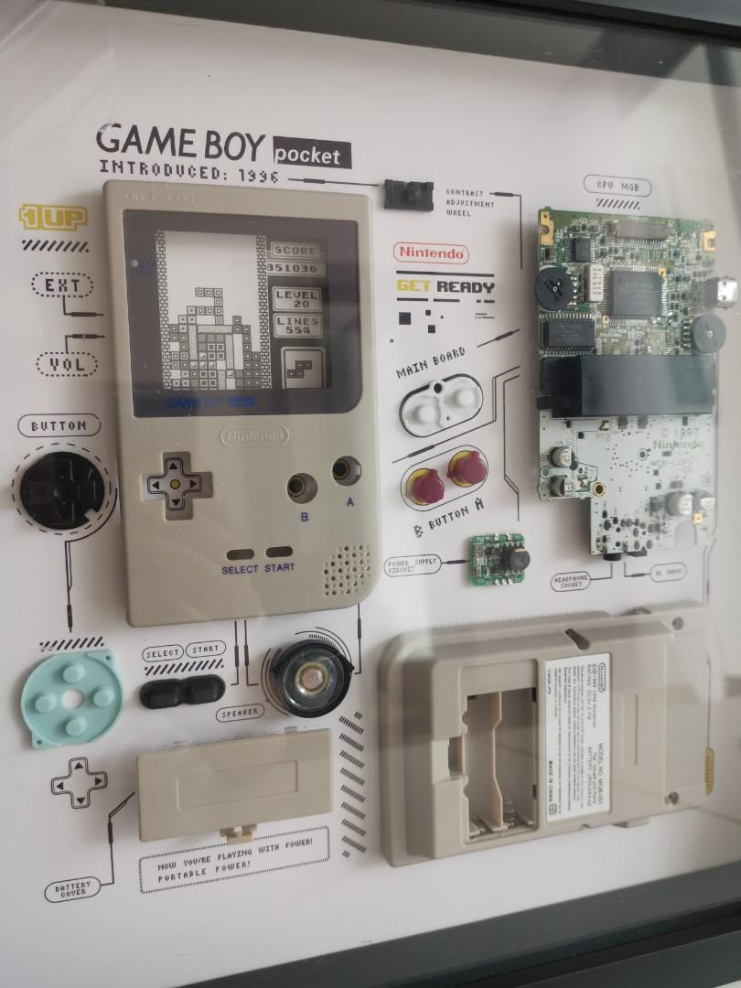 Grid Studio Framed Art - Gameboy Pocket! Rare and authentic!, Furniture ...