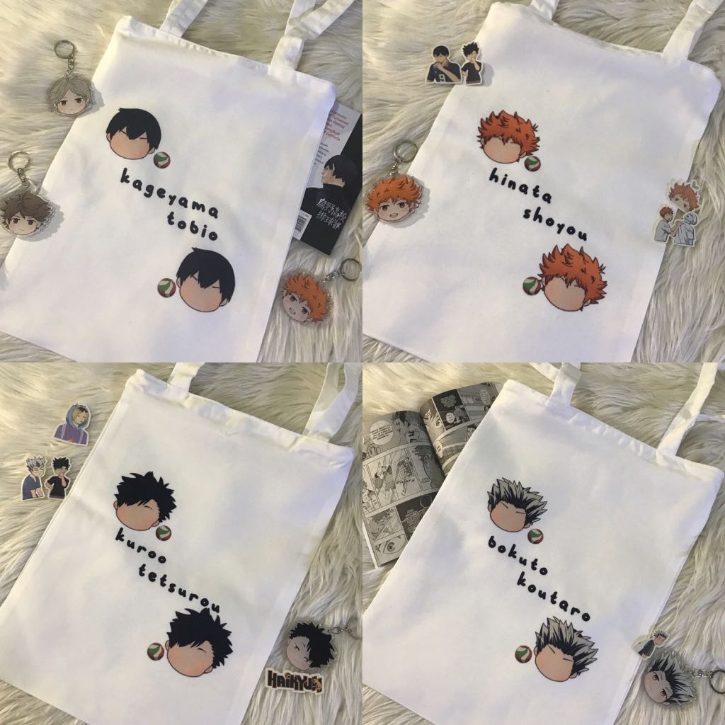 Haikyuu Tote Bag, Hobbies & Toys, Memorabilia & Collectibles, J-pop on ...