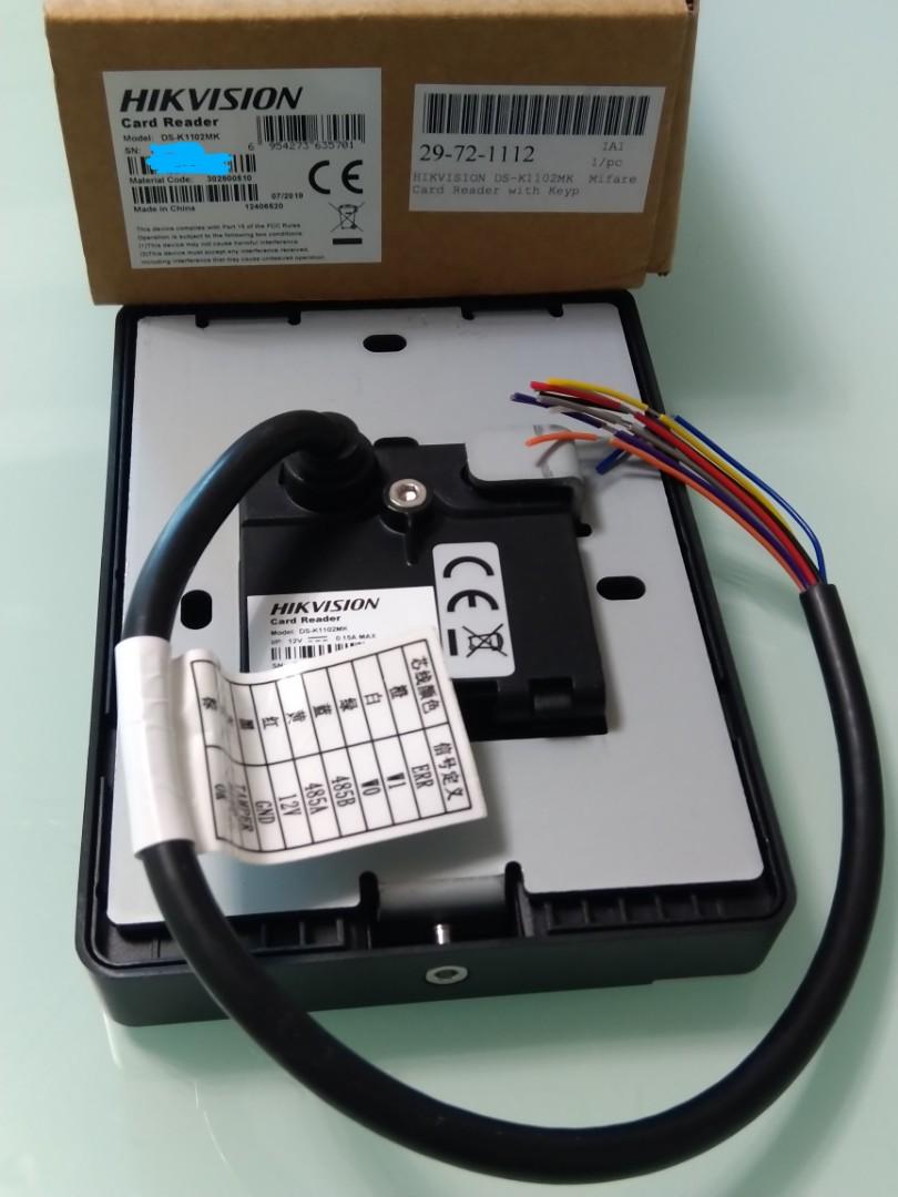 Hikvision DS-K1102MK Mifare Card Reader with Keypad, 傢俬＆家居, 保安及門鎖 , 其他保安系統 - Carousell