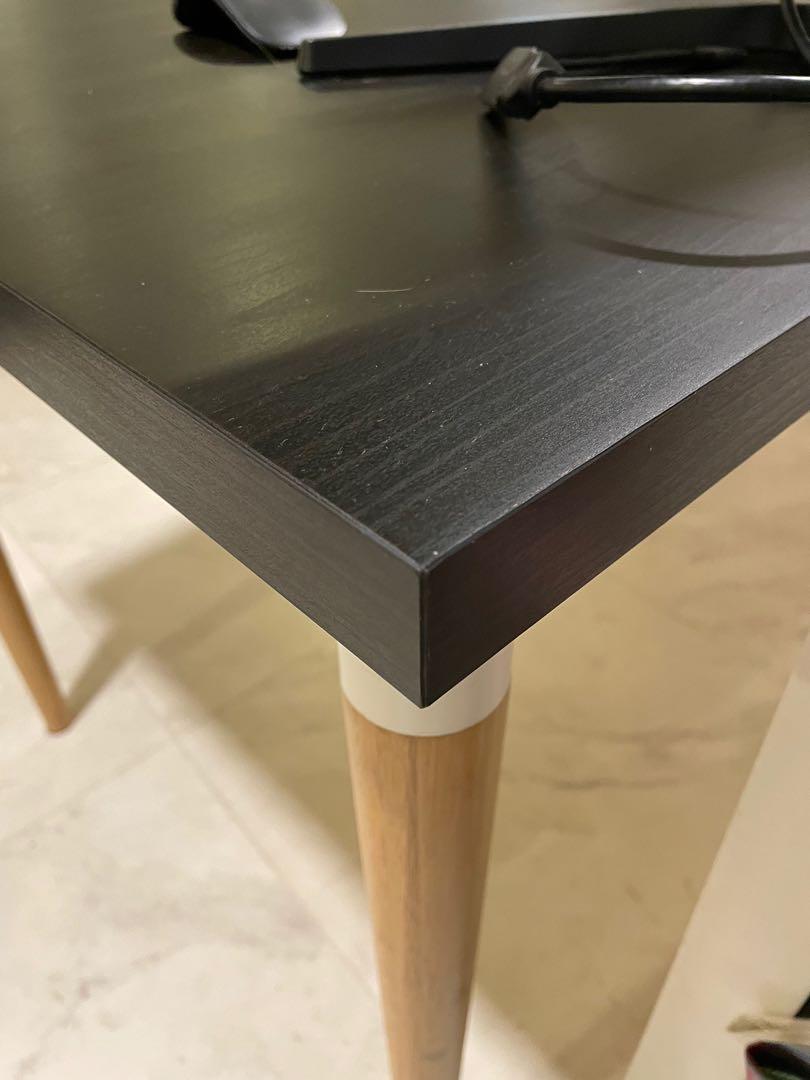 IKEA linmon desk with Hilver legs, Furniture & Home Living, Furniture ...