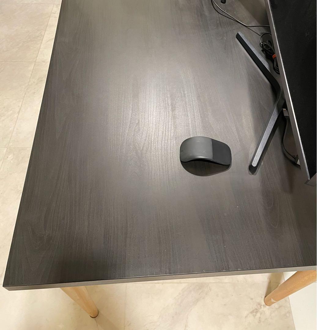 IKEA linmon desk with Hilver legs, Furniture & Home Living, Furniture ...