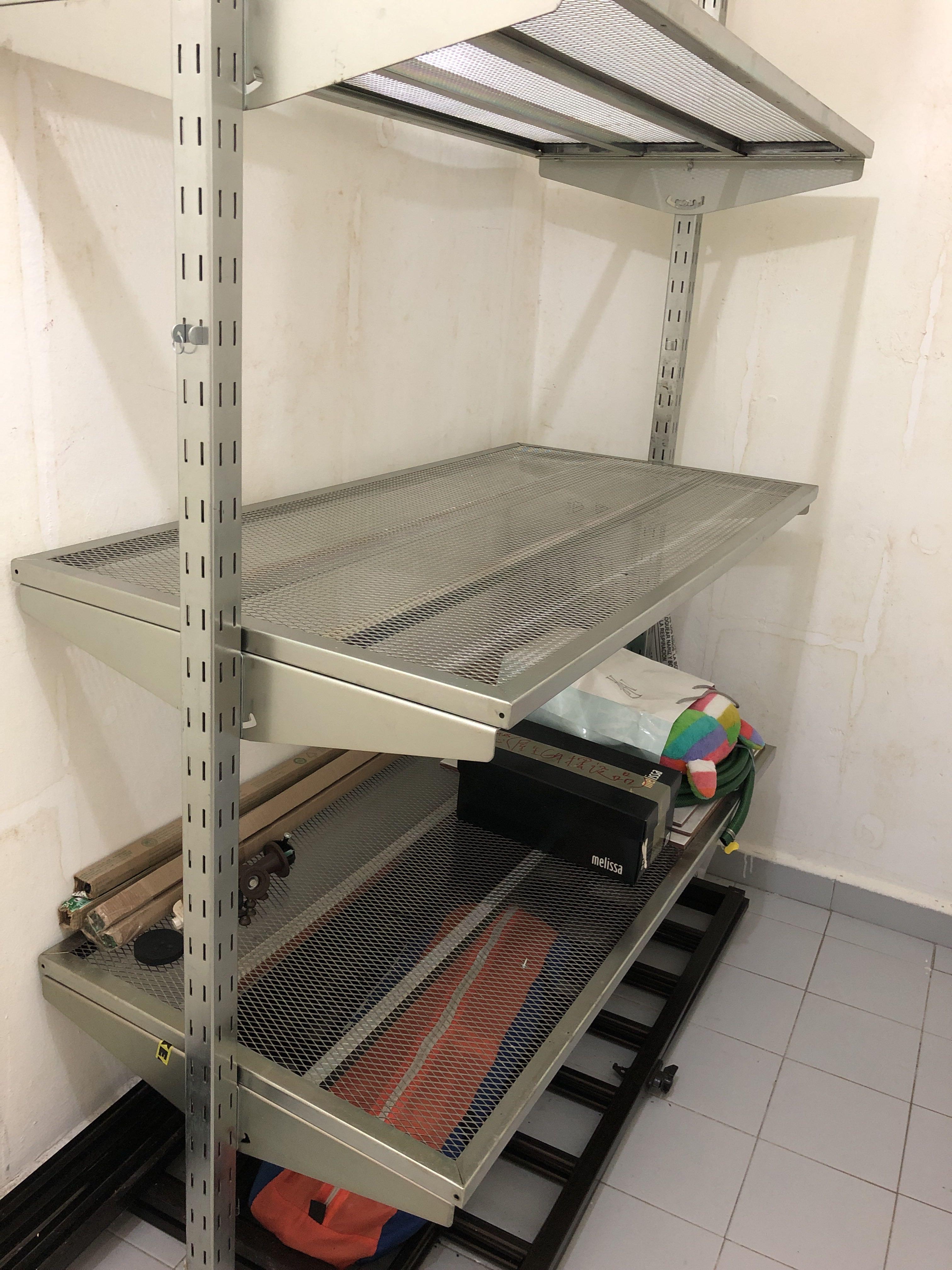 Ikea stainless steel shelving unit system, Furniture & Home Living ...