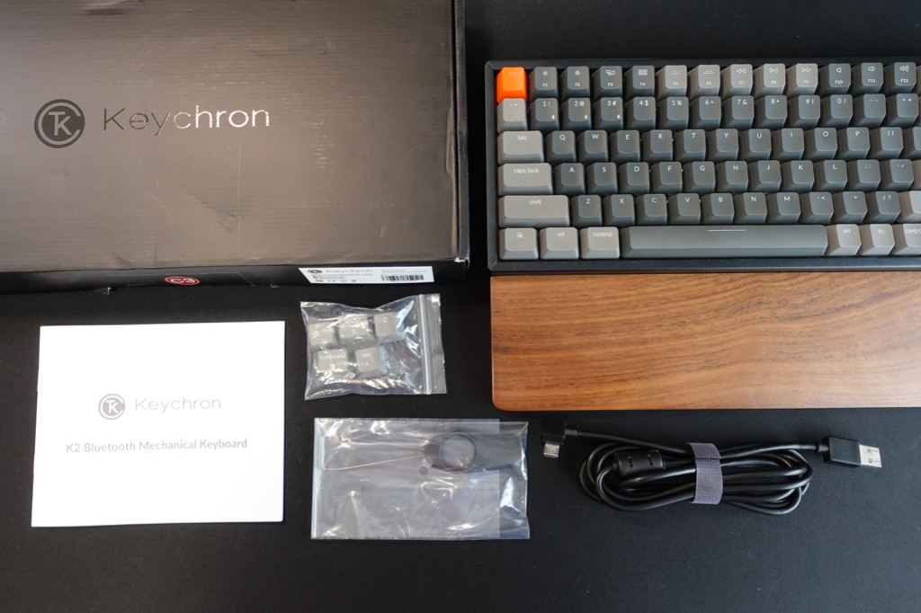 Keychron K2 (v1) Mechanical Keyboard RGB Metal Brown Switch with Palm ...