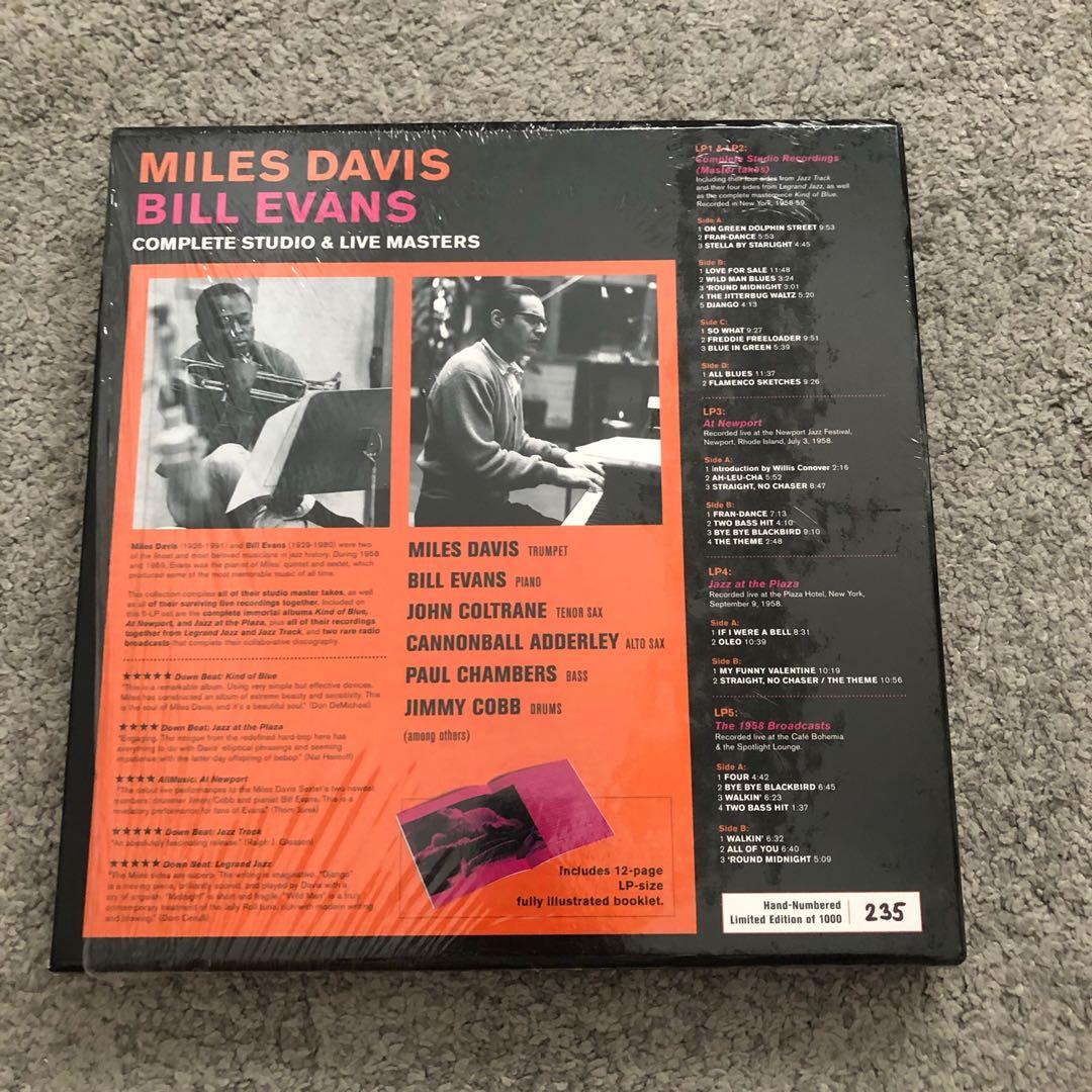Miles Davis Bill Evans Complete Studio box set of 5Lps, Hobbies & Toys ...