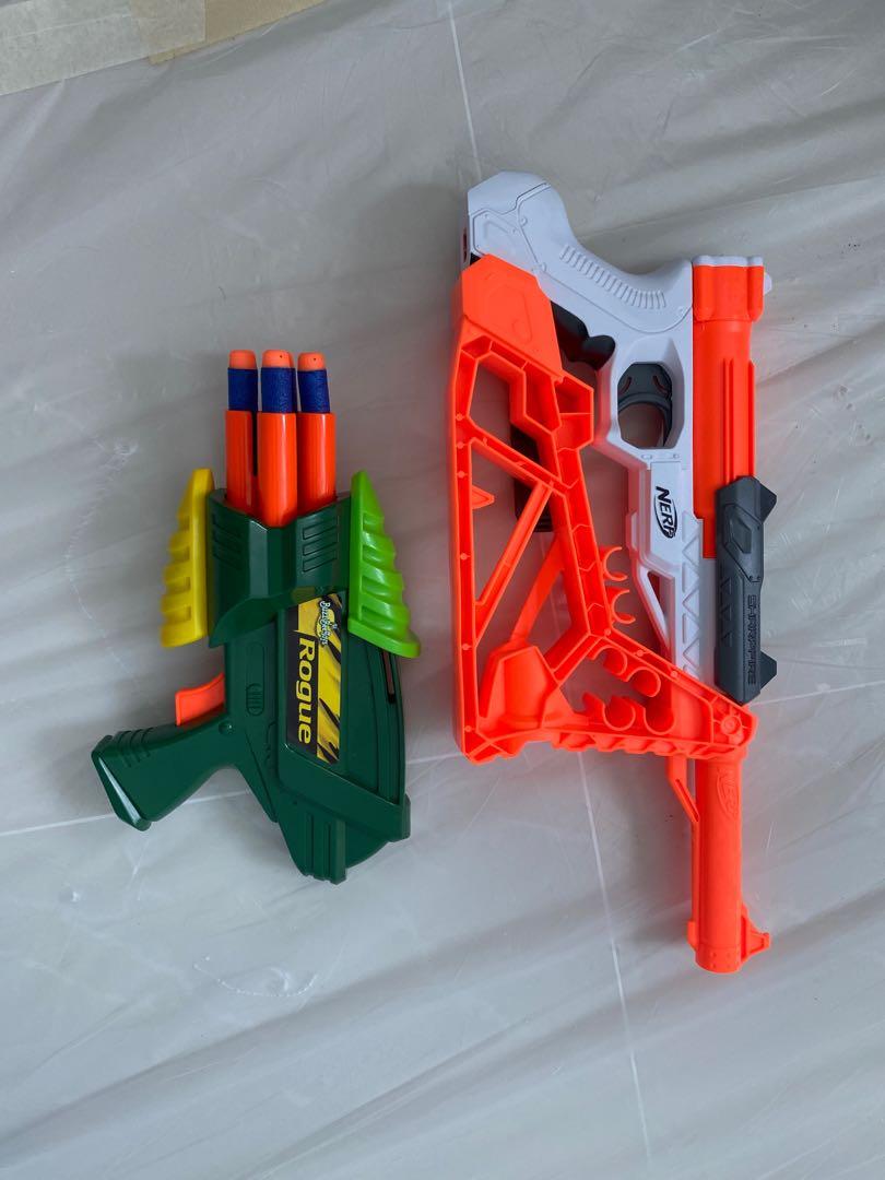 Nerf Gun and a generic gun, Hobbies & Toys, Toys & Games on Carousell