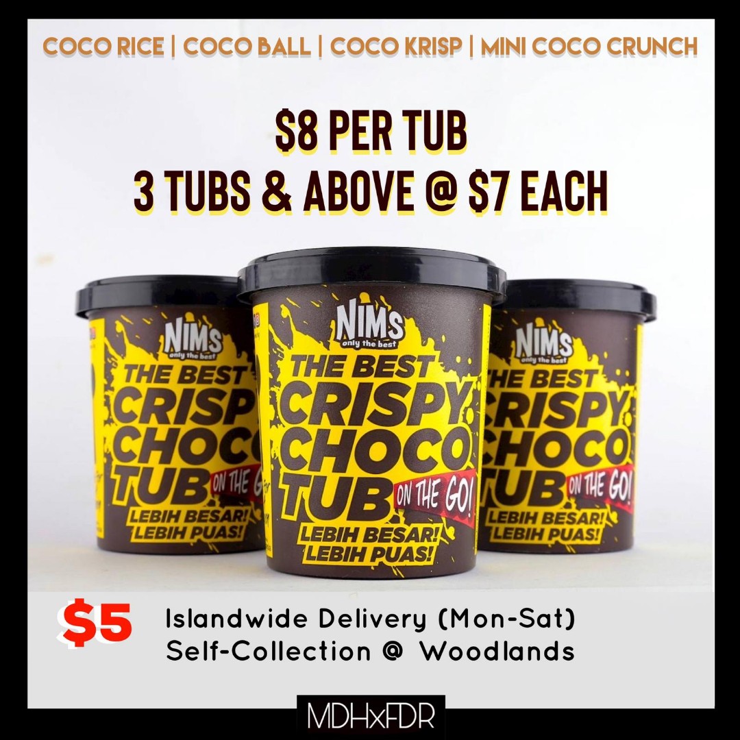NIMS Cereal Choco Tub, Food & Drinks, Packaged & Instant Food on Carousell