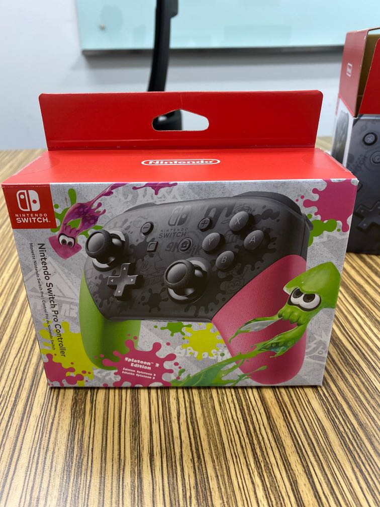 Nintendo switch pro controller splatoon edition, Video Gaming, Gaming ...