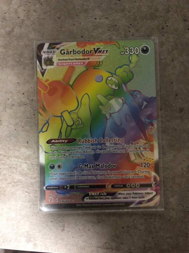 Pokemon tcg Evolving skies garbodor vmax, Hobbies & Toys, Toys & Games ...