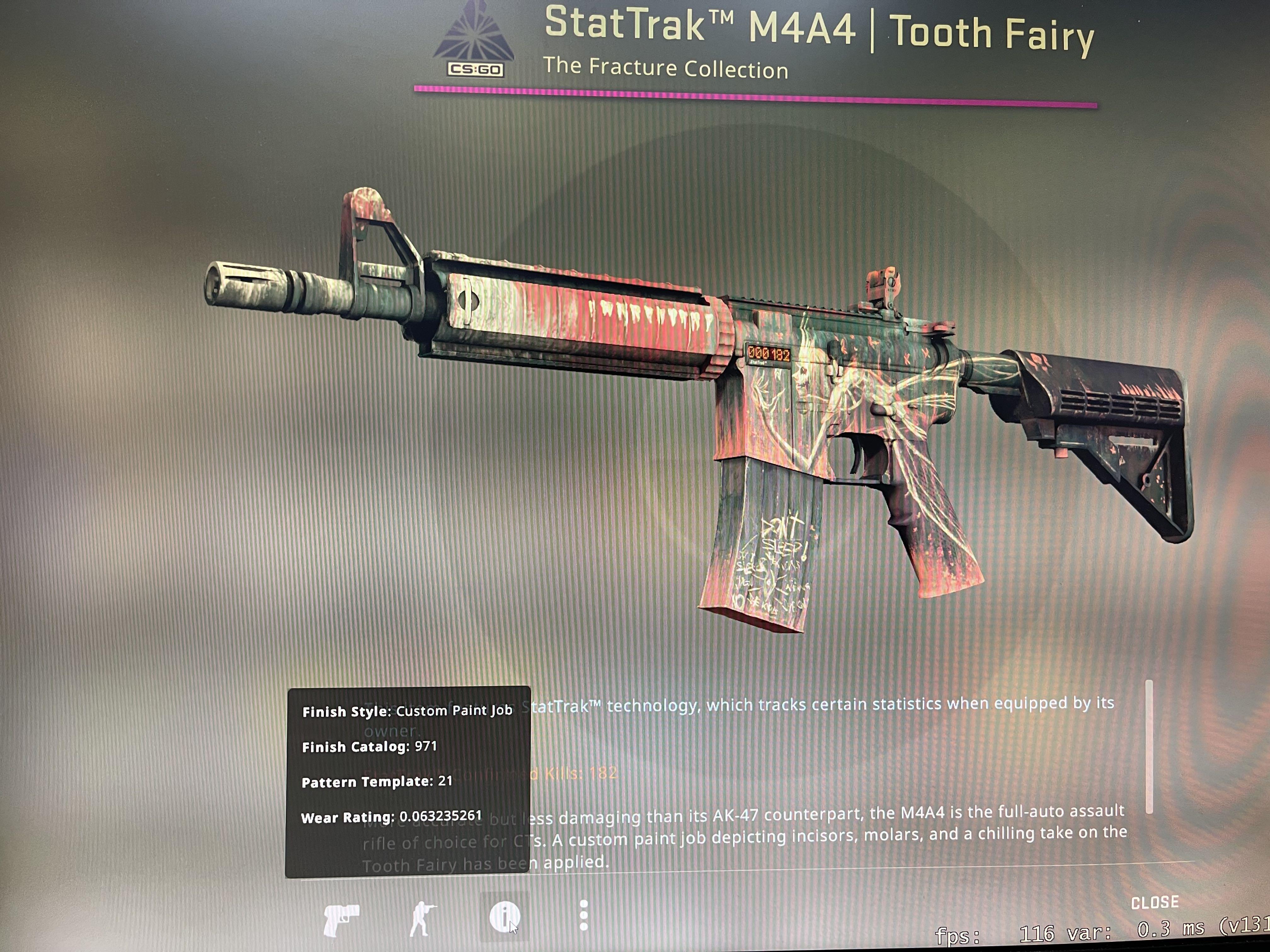StatTrak FN M4A4 | Tooth Fairy, Video Gaming, Gaming Accessories, Game ...