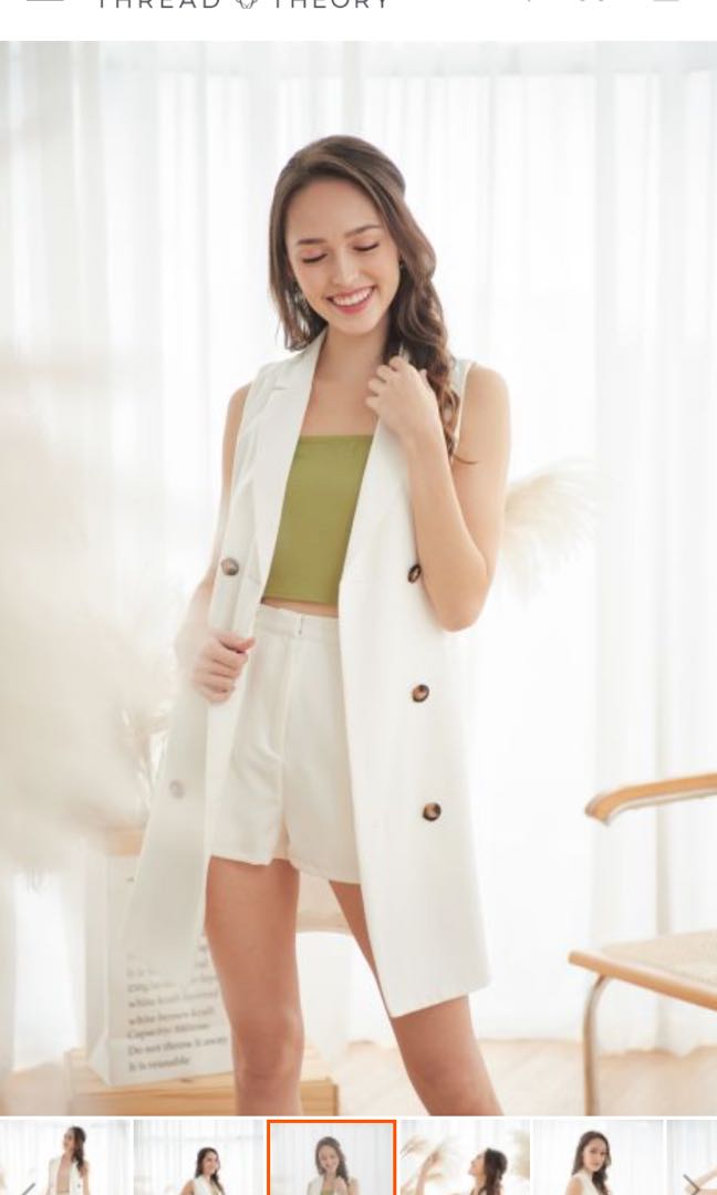 The thread theory Vested Interest Trench Dress (White), Women's Fashion ...