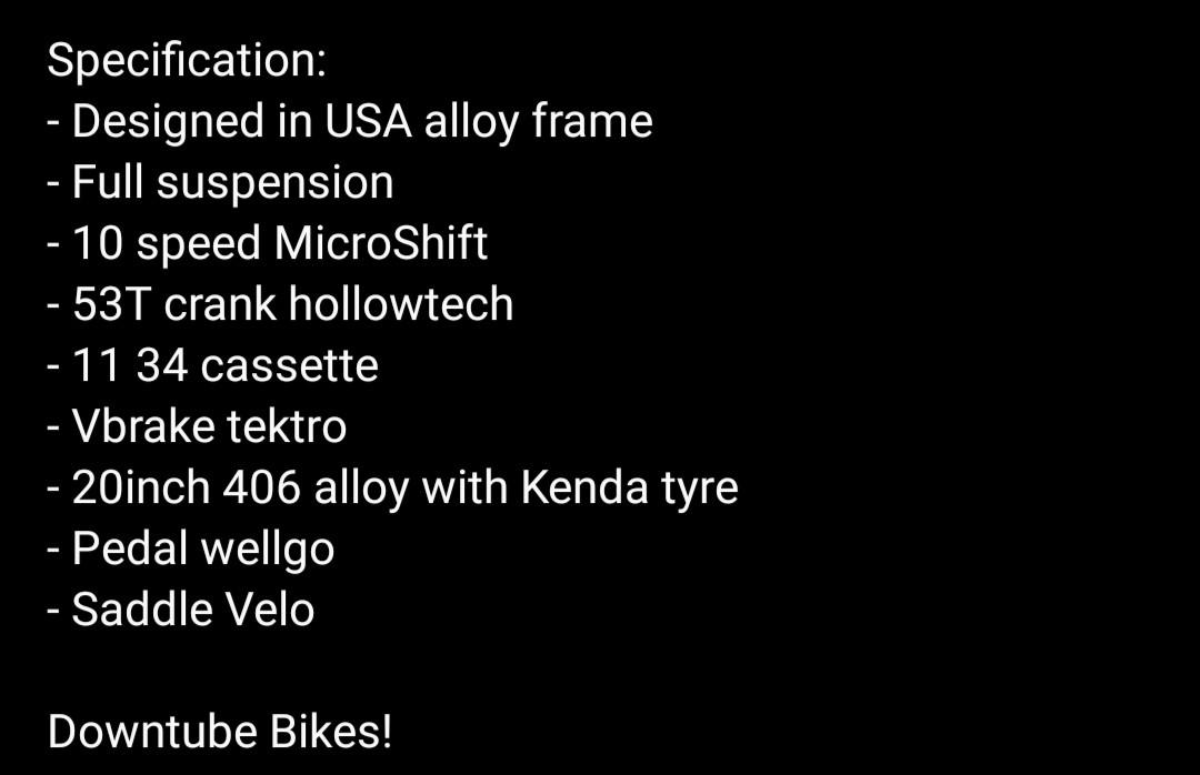 Downtube XFS 2021 USA folding bike, Sports Equipment, Bicycles & Parts ...