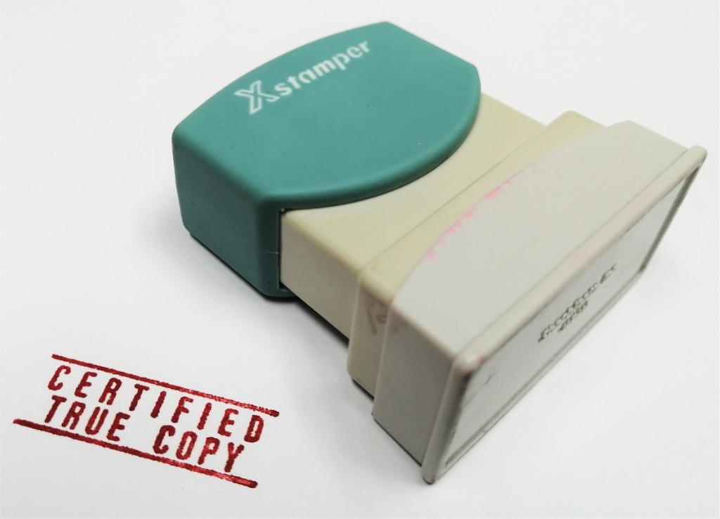 Used Certified True Copy Red Stamp, Hobbies & Toys, Stationery & Craft ...