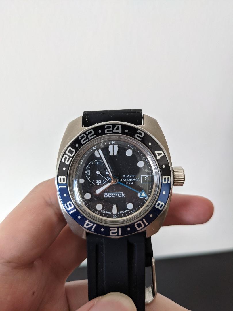 Vostok Amphibian Batman GMT, Men's Fashion, Watches & Accessories ...