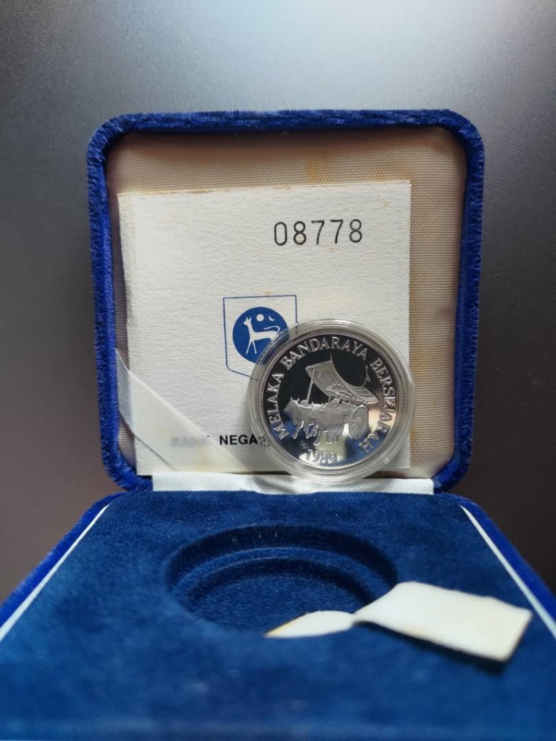 1989 RM 10 Ringgit MELAKA Bandaraya Bersejarah Commemorative Proof Coin ...