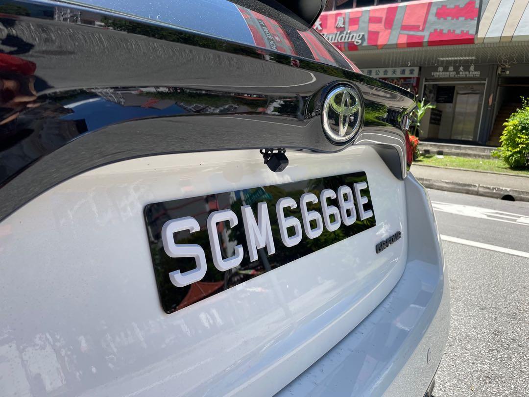 3D White Car Plate - Toyota GR YARIS. LTA Approved , Car Accessories ...