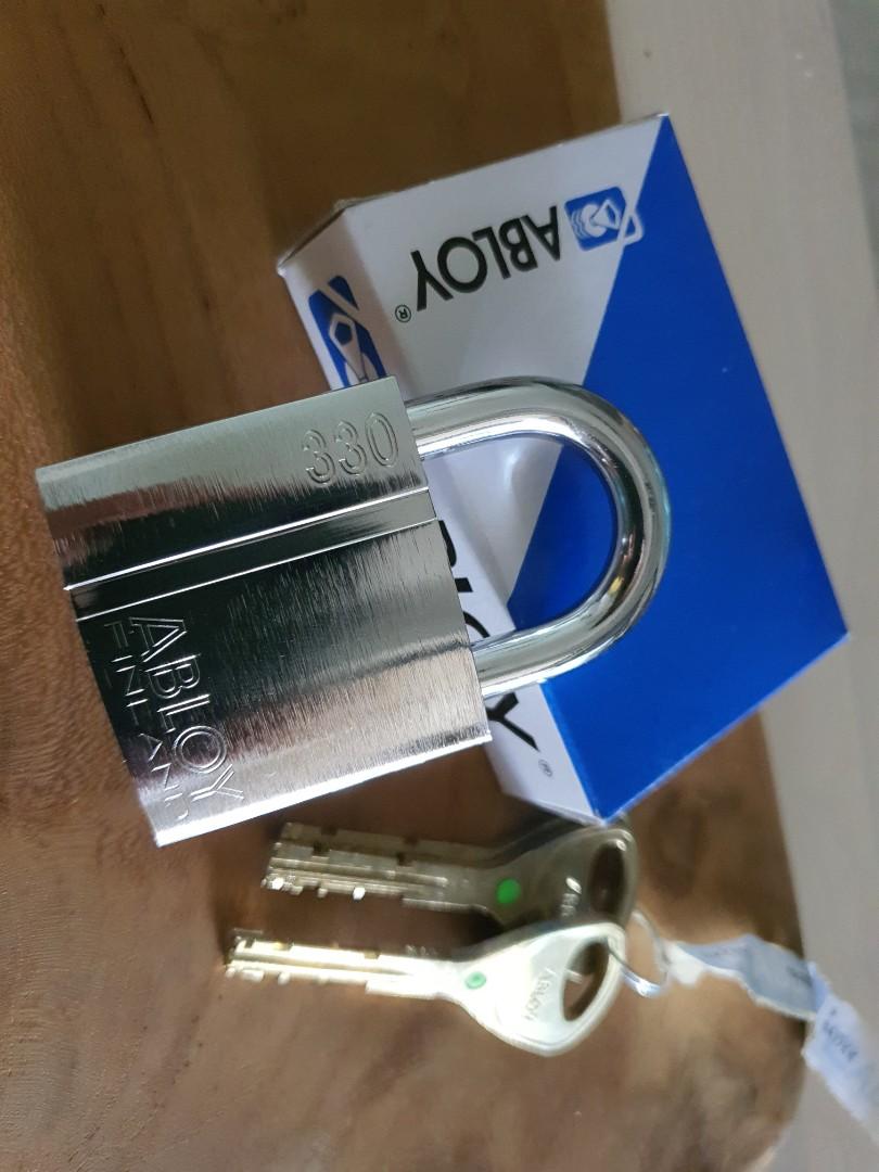 Abloy PL330 padlock with 3 keys, Furniture & Home Living, Security ...