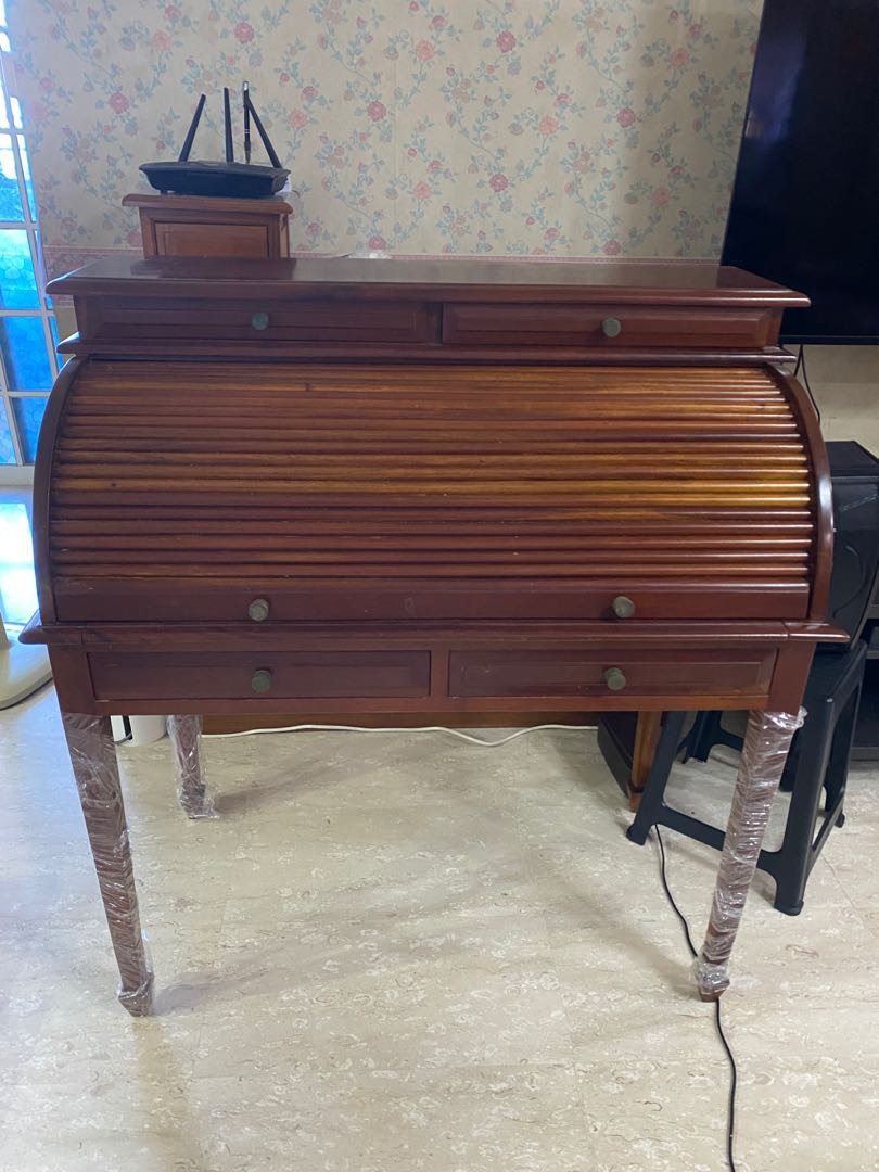 Antique solidwood study table, Furniture & Home Living, Furniture ...