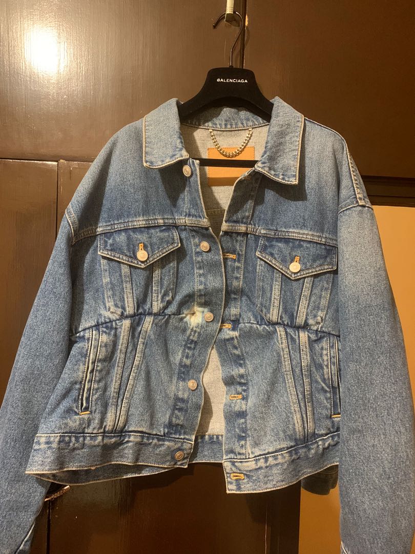 Balenciaga swing denim jacket, Men's Fashion, Coats, Jackets and ...