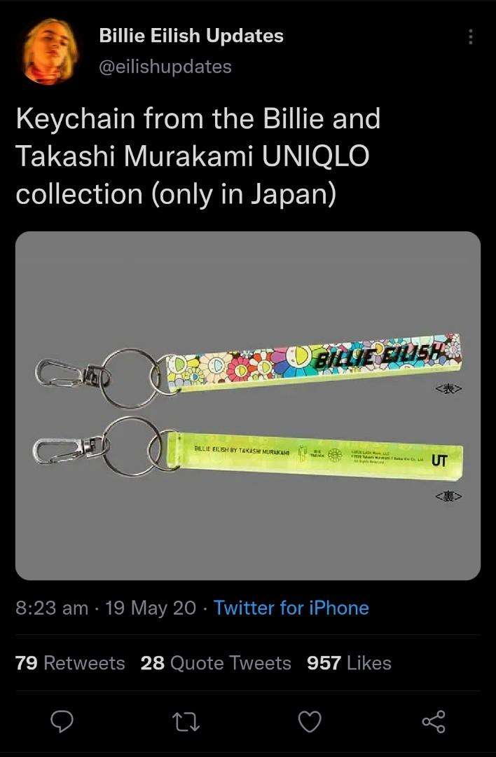 Billie Eilish x Takashi Murakami x Uniqlo Keychain, Hobbies & Toys ...