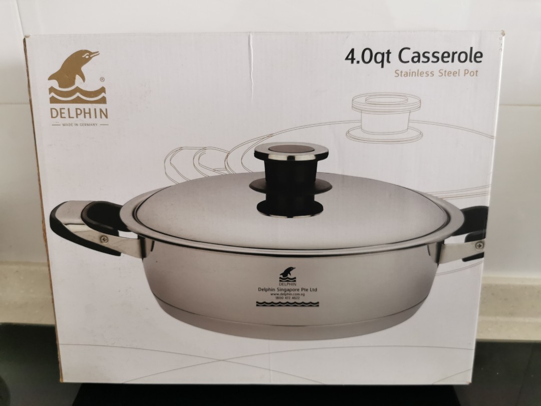 Delphine stainless steel pot, Furniture & Home Living, Kitchenware ...