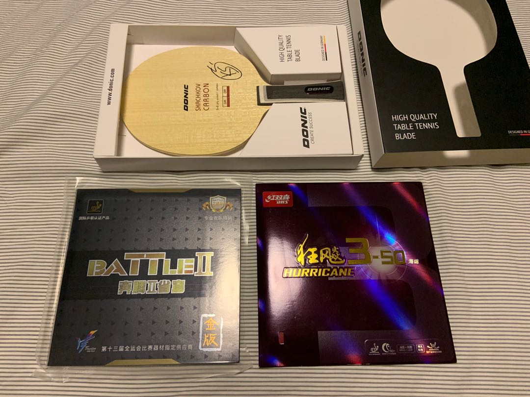 Donic Skachkov Carbon, Battle 2 & H3-50 (Table Tennis Custom), Sports ...