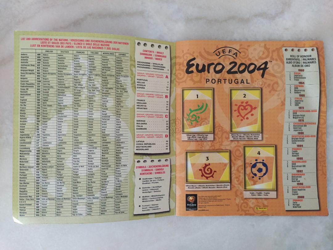 Euro 2004 sticker book collection, Hobbies & Toys, Books & Magazines ...