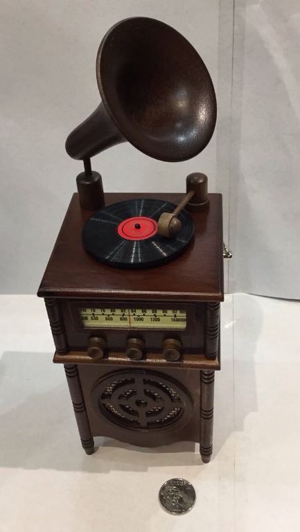 Gramophone 1:8 Miniature Wooden Music Box Original, Everything Else ...