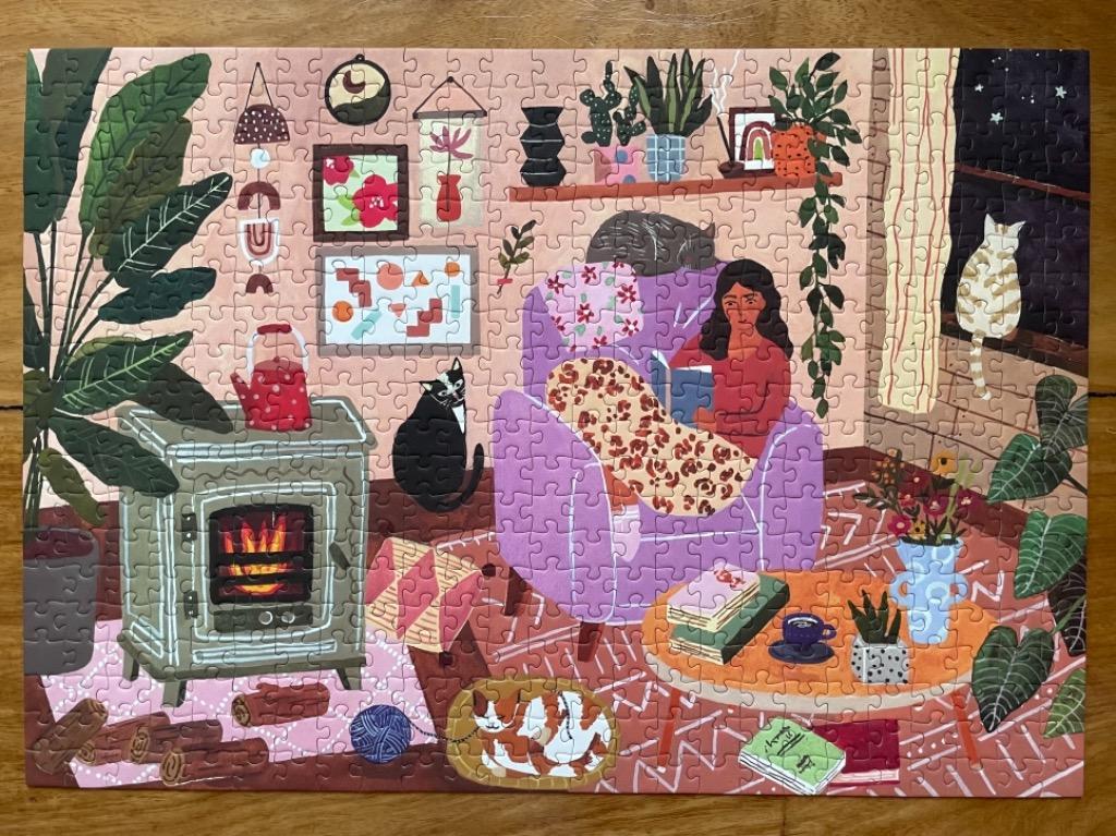 Hobbry Purrfectly Cozy Jigsaw Puzzle 500 Pieces, Hobbies & Toys, Toys & Games on Carousell