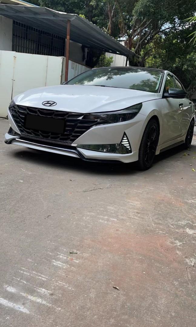 Hyundai Avante CN7 body kit front lip side skirts diffuser exhaust, Car ...