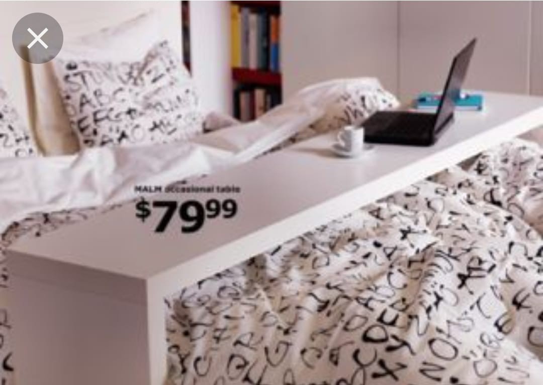 IKEA MALM Overbed Table (Brown Colour), Furniture & Home Living ...