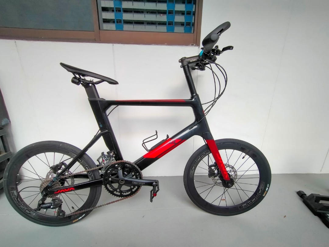 Java CL451 carbon mini velo shimano sora spec shimano hydraulic brakes ...