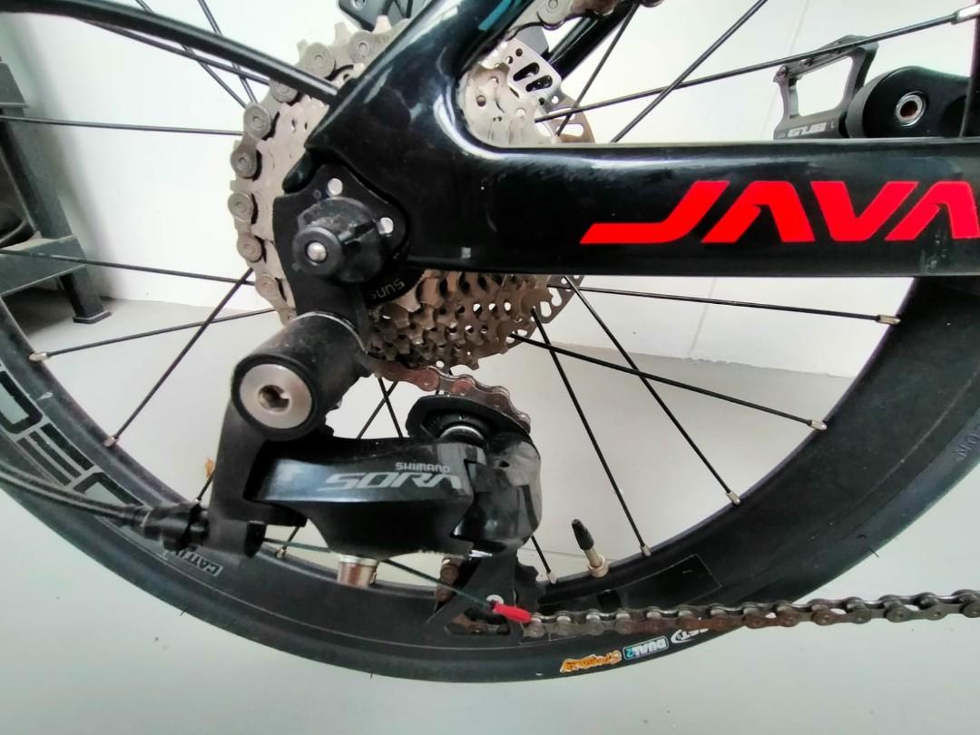 Java CL451 carbon mini velo shimano sora spec shimano hydraulic brakes ...