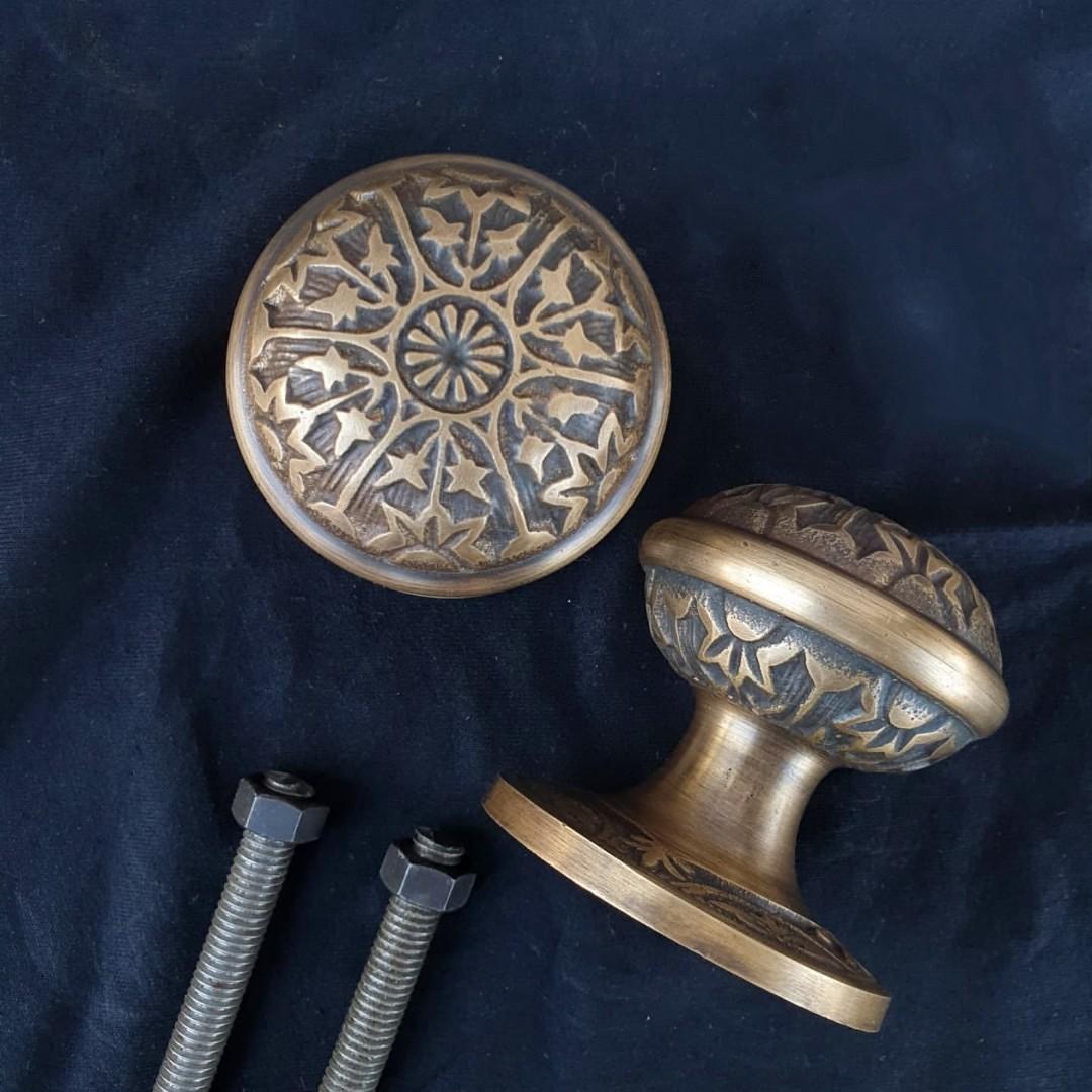 Knob Pintu Klasik - Gagang Pintu Rumah Kuningan Antik Motif Ukir ...