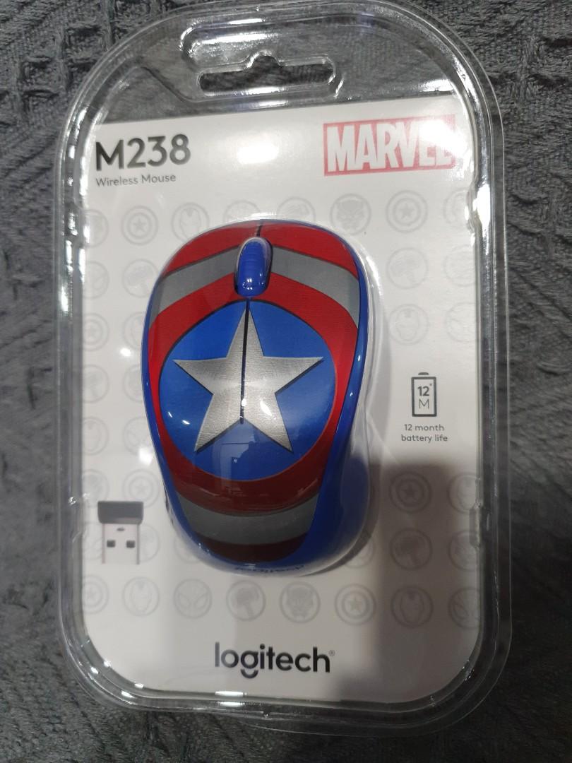 Logitech Marvel Captain America mouse, Computers & Tech, Parts ...