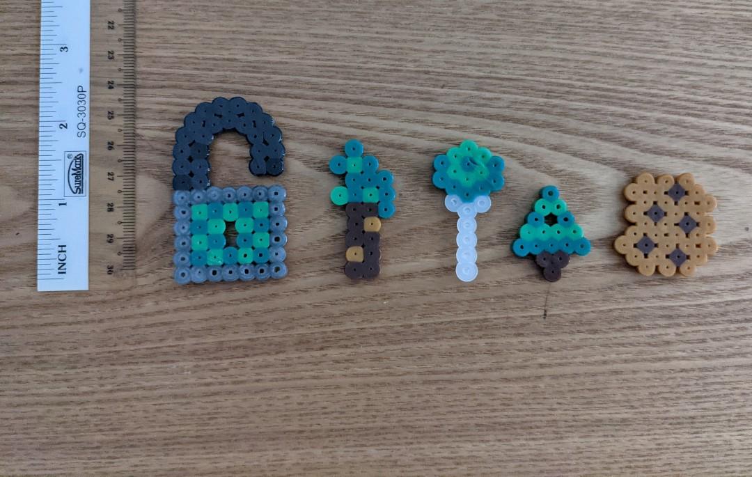 Lot of 5 handmade perler bead icons, Hobbies & Toys, Stationery & Craft ...
