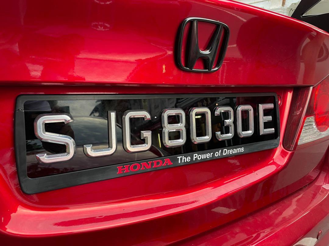 LTA APPROVED 3D METAL Honda Civic FD CAR PLATE, Car Accessories, Car ...