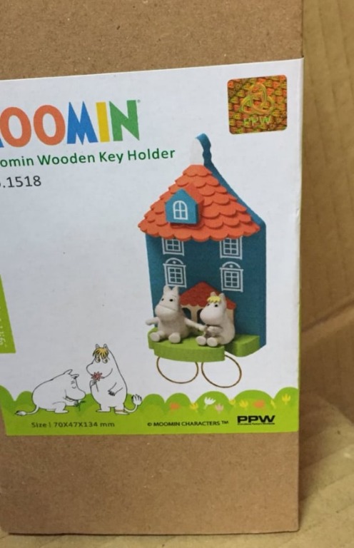 Licensed Moomin Wooden Key Holder & Holder Stand Rest set, Furniture ...