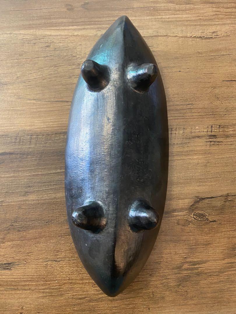 Oblong pottery bowl with bone inlay, Furniture & Home Living, Home ...