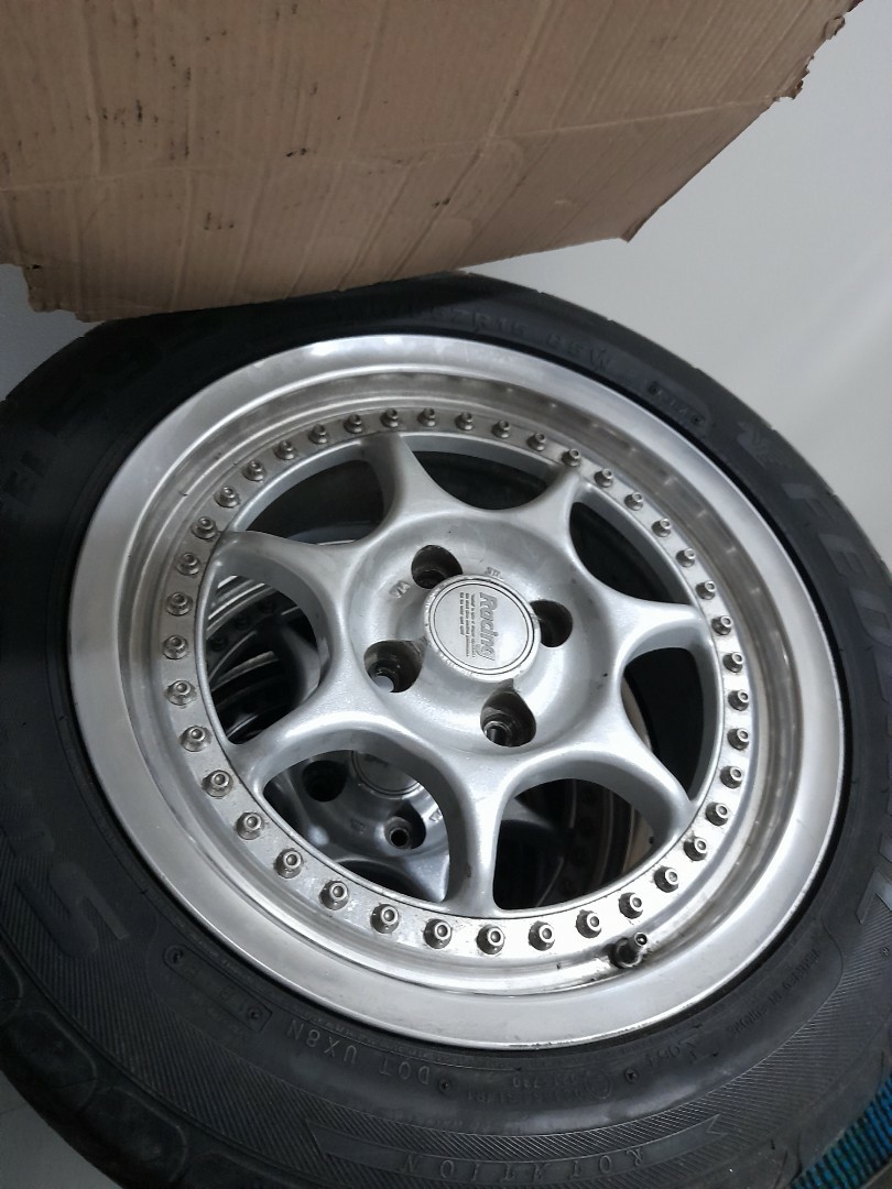 Original Japan Enkei RS with tires, Car Parts & Accessories, Mags and ...