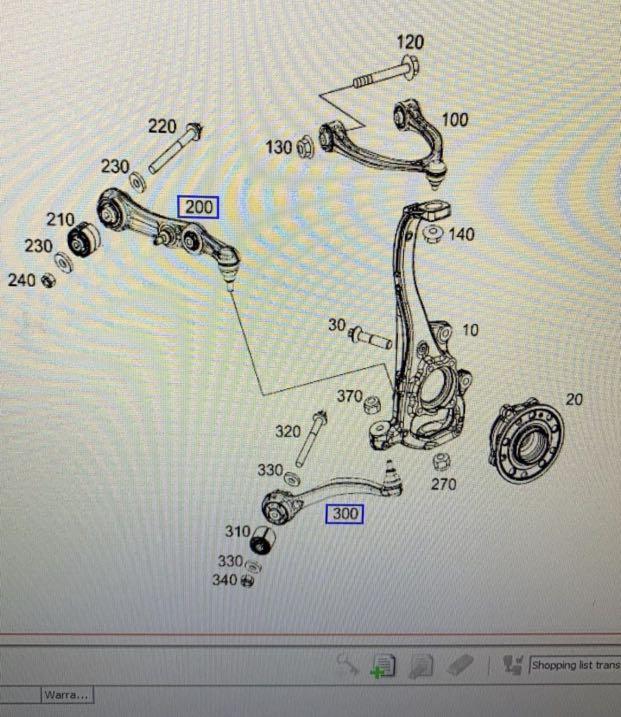 MERCEDES-BENZ LOWER ARMS AND CONTROL ARMS* MODEL W205/W213/W222 Ect ...