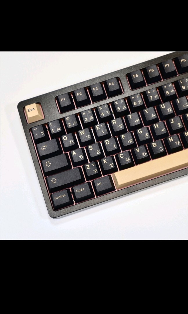 PBT Keycaps Black And Gold, Computers & Tech, Parts & Accessories ...