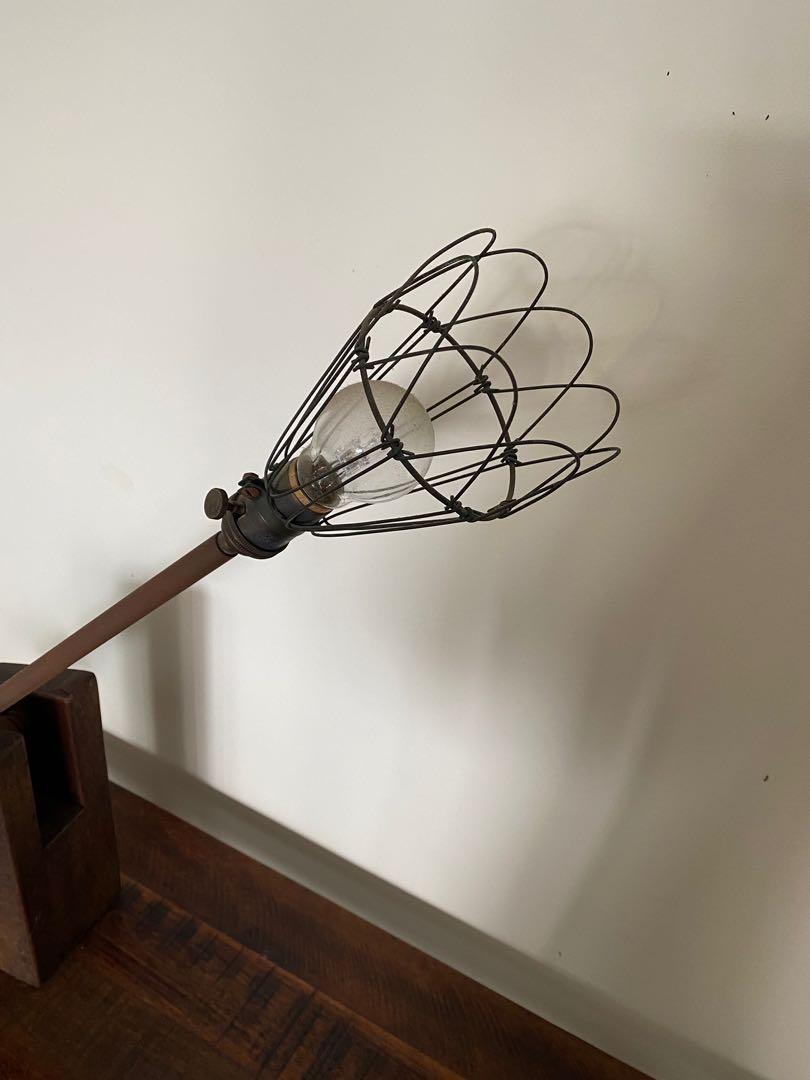 rustic wood block lamp, Furniture & Home Living, Lighting & Fans ...