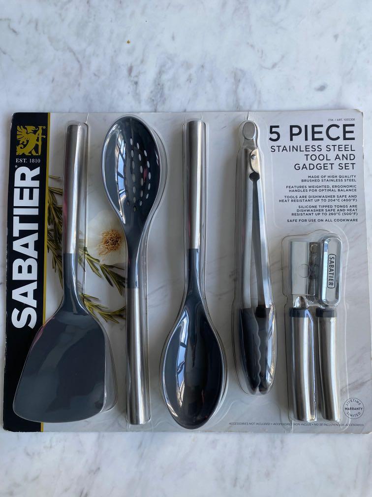 SABATIER 5 piece stainless steel tool and gadget set, Furniture & Home ...