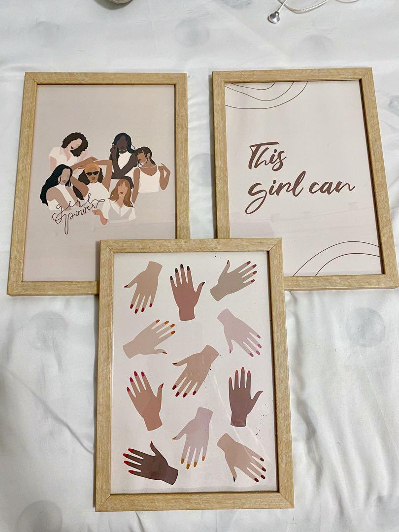 SET OF 3 CUTE AESTHETIC FRAMES, Furniture & Home Living, Home Decor ...