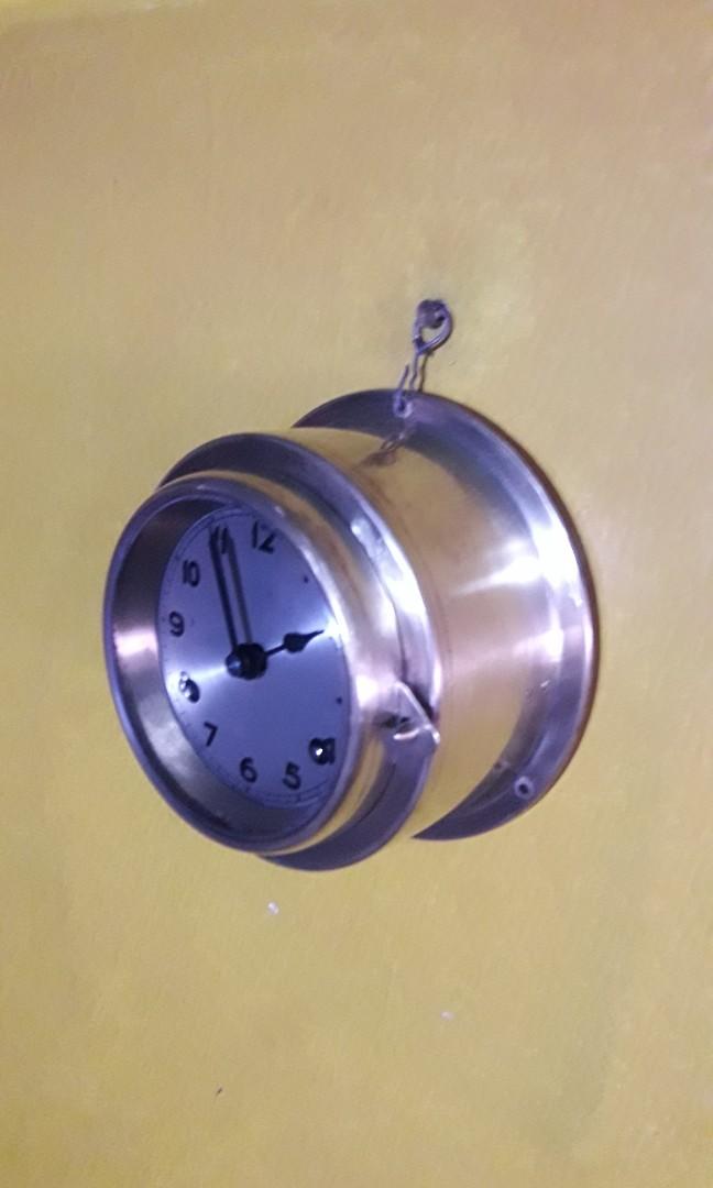 Ship clock bronze, Furniture & Home Living, Home Decor, Clocks on Carousell