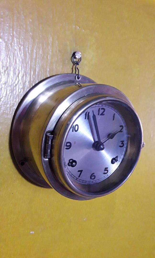 Ship clock bronze, Furniture & Home Living, Home Decor, Clocks on Carousell