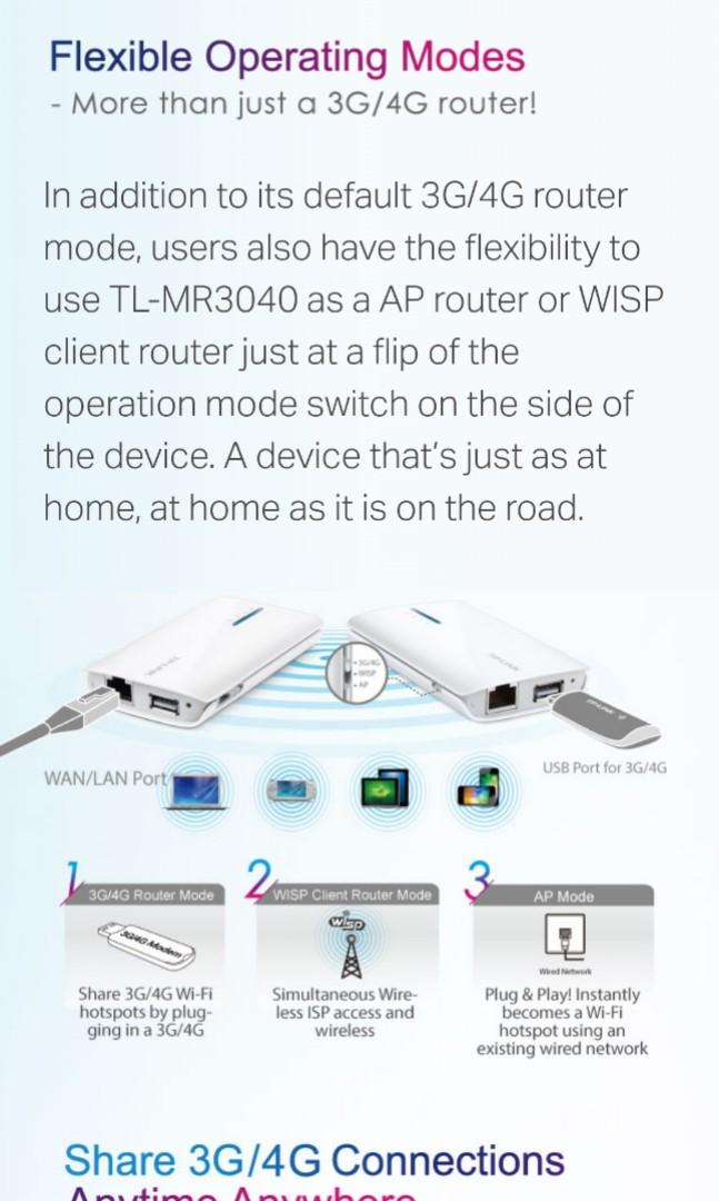 TP-LINK TL-MR3040 Portable Battery Powered 3G/4G Wireless N Router ...