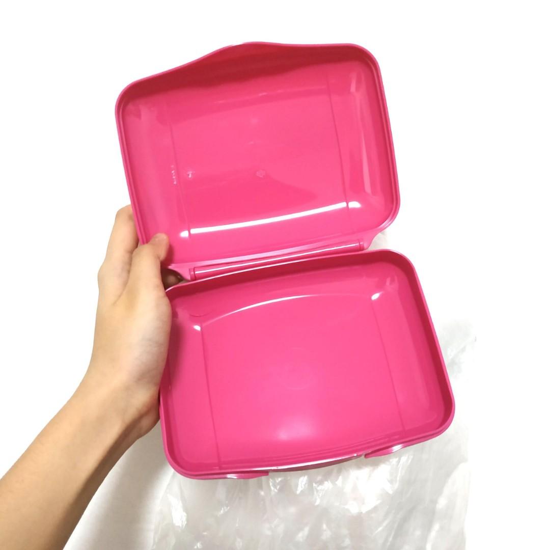 Tupperware Compact Slim Rectangular Lunch Box Sandwich Keeper Container ...