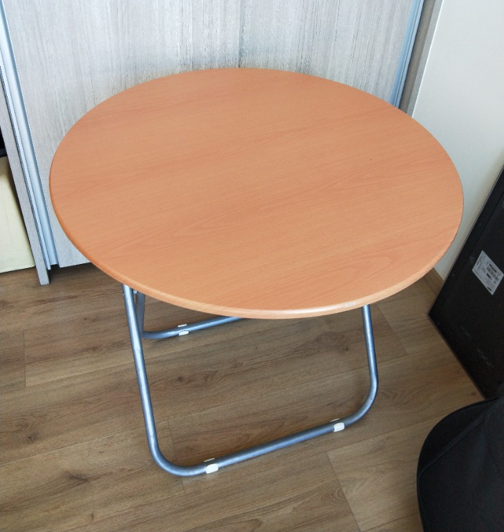Used 80cm diameter/70cm height folding table, Furniture & Home Living ...