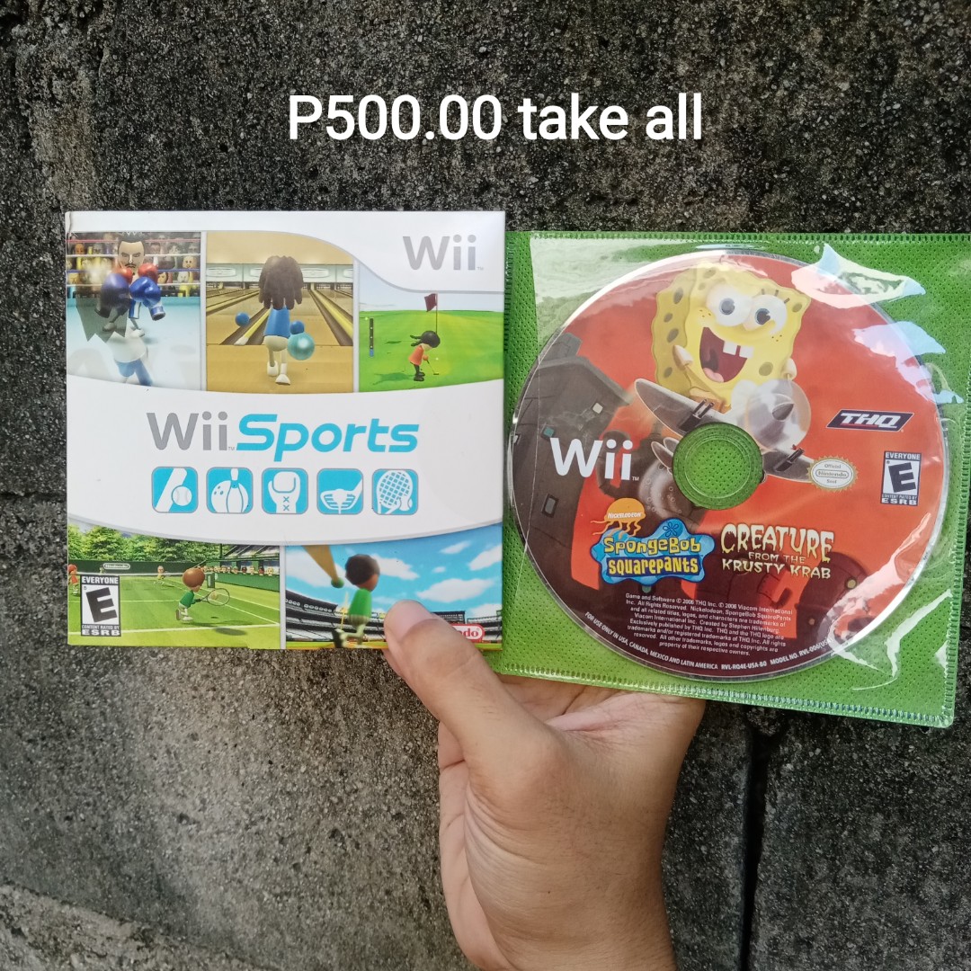Wii Sports & SpongeBob Racing game, Video Gaming, Video Games, Nintendo ...